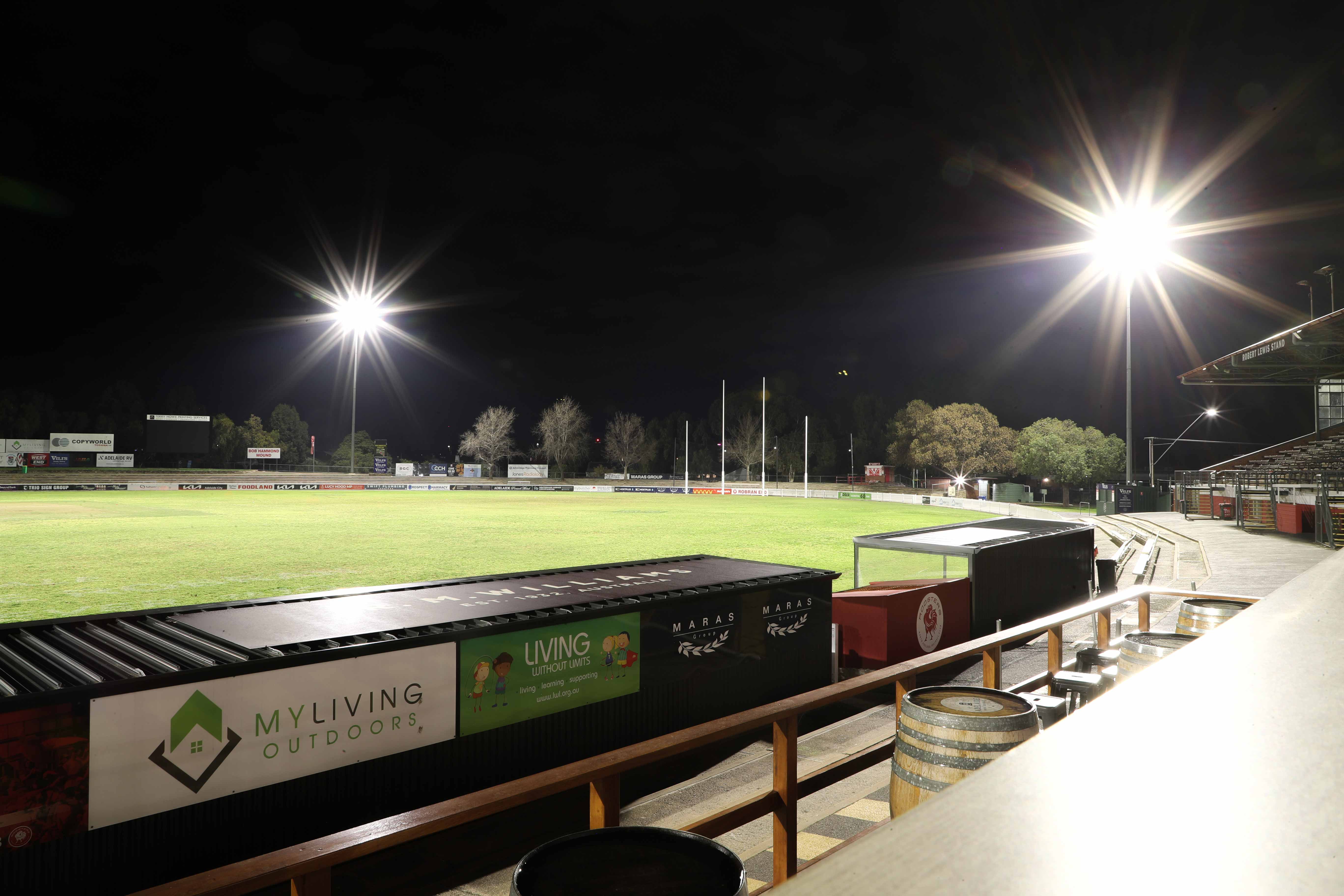 Lighting Upgrade complete at Prospect Oval | NAFC
